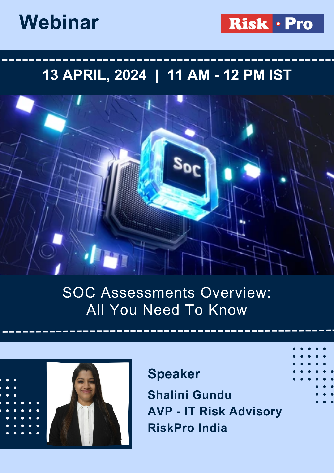 Webinar on SOC Assessments Overview: All You Need To Know | Riskpro India - Connect with Risk ...